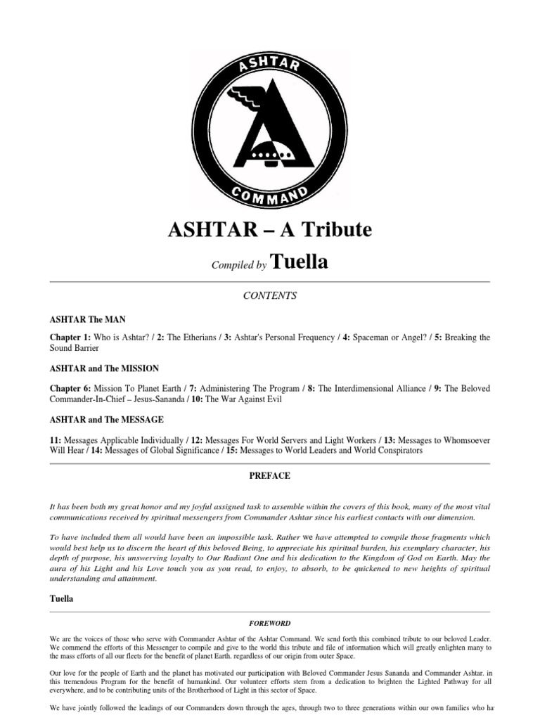 ASHTAR A Tribute Compiled by TUELLA | PDF | Matter | Angel