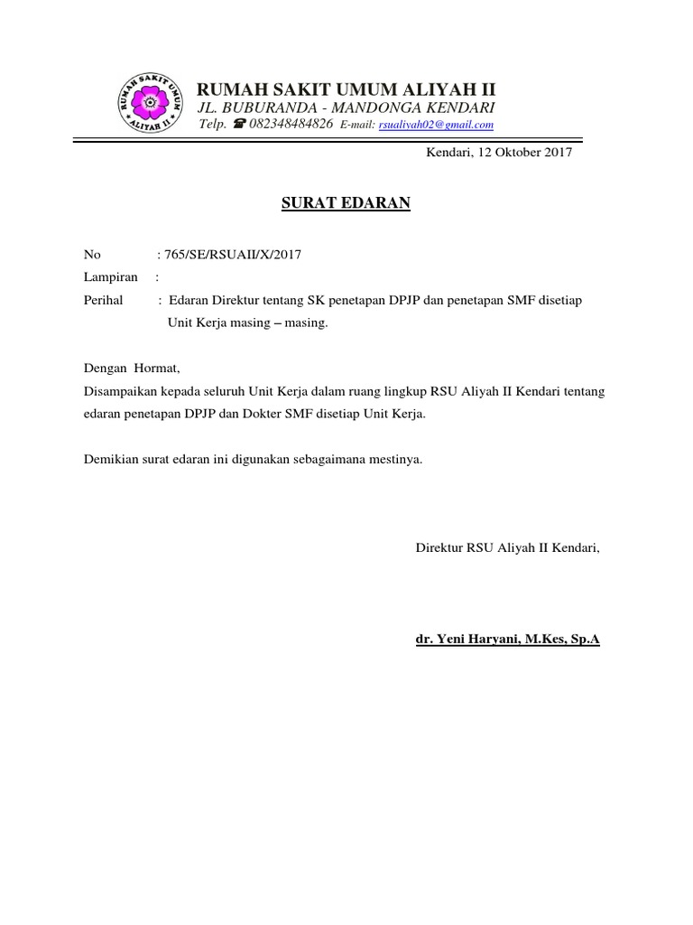 Surat Edaran DPJP | PDF