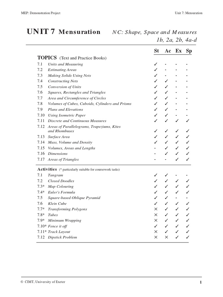 MENSURATION | PDF | Area | Geometry