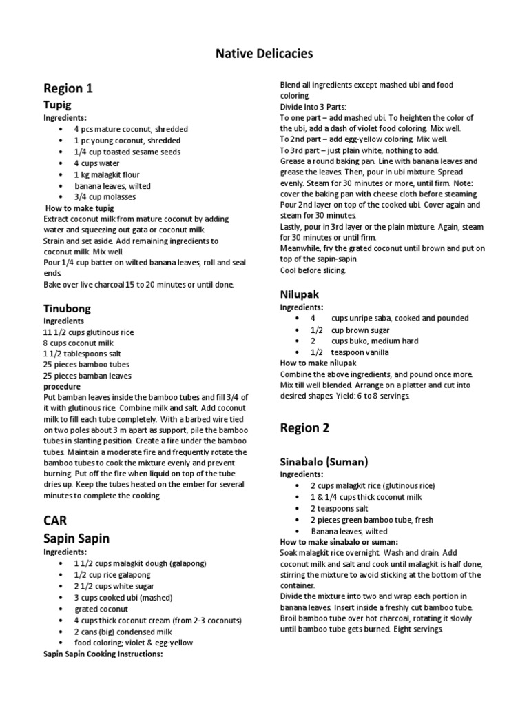 Native Delicacies Recipes from the Philippines | PDF | Sweet Potato ...