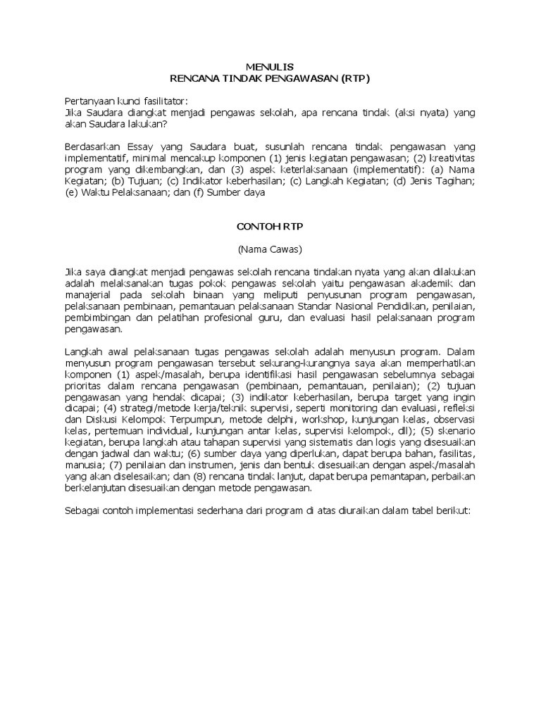 Contoh RTP Cawas Darwis Final | PDF