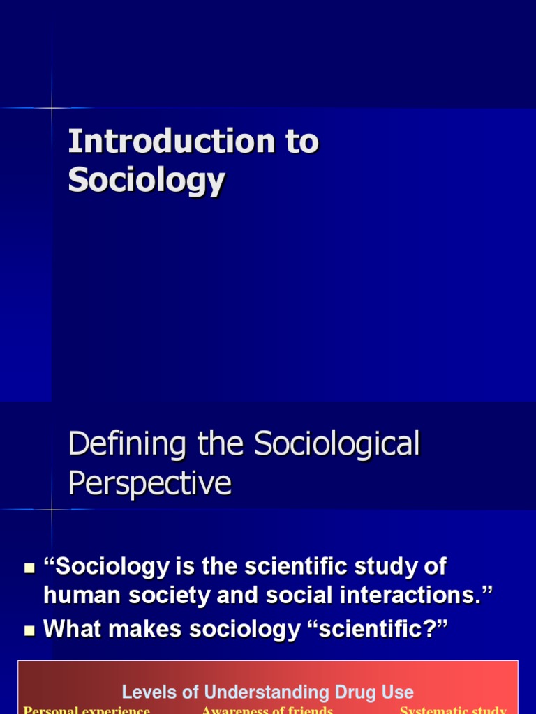 Intro To Sociology | PDF | Sociology | Science
