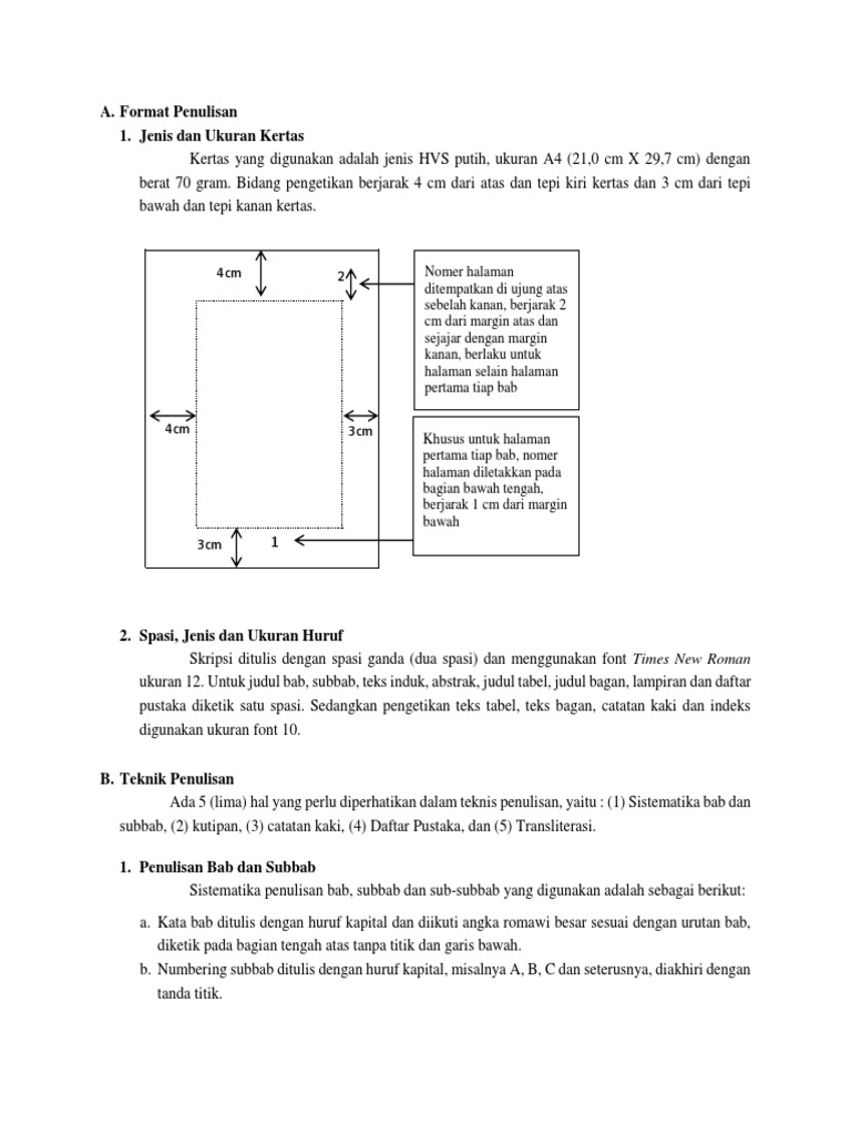 Format Penulisan 1 | PDF