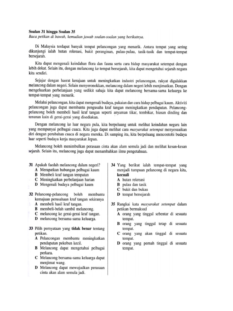 Contoh Petikan BM | PDF