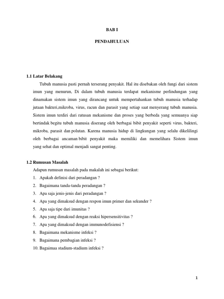 Radang Dan Mekanisme Proses Infeksi | PDF