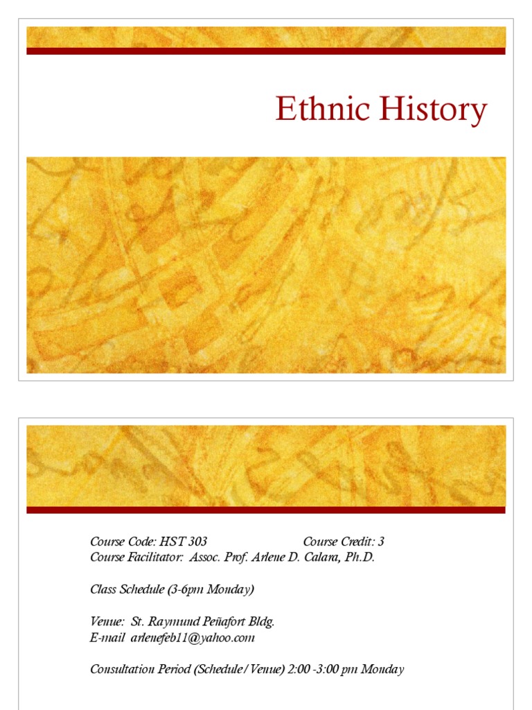 Ethnic History Philippines | PDF | Ethnography | Anthropology