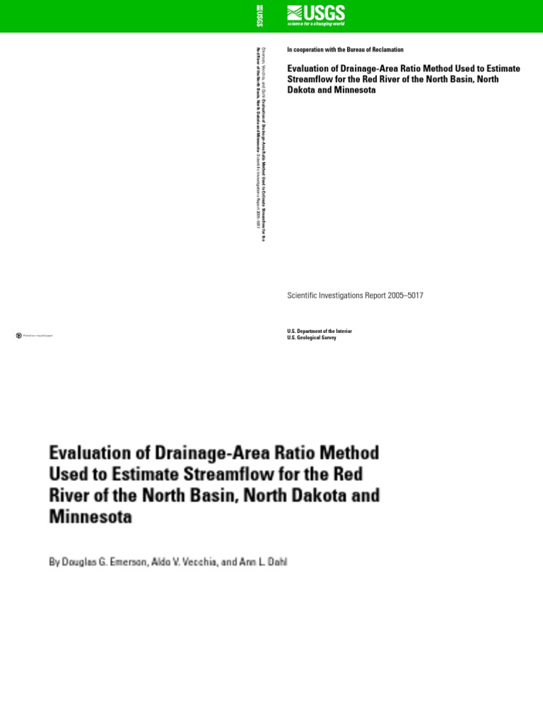 USGS - Evaluation of Drainage-Area Ratio Method Used To Estimate | PDF ...