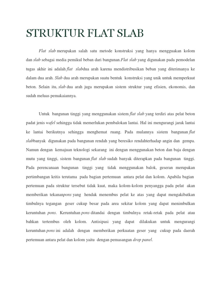 Struktur Flat Slab | PDF