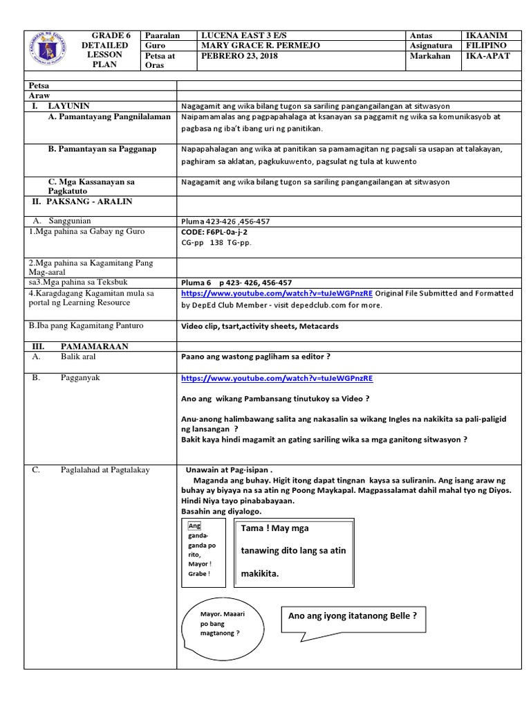 Fil. Week 6 Day 5 q4 | PDF
