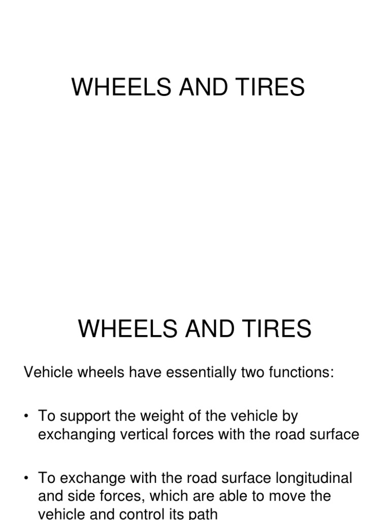 Presentation Wheels and Tires | PDF | Tire | Suspension (Vehicle)