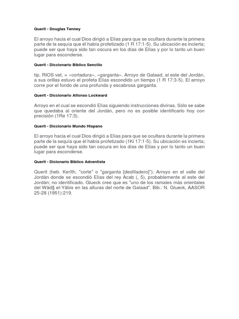Querit Diccionario | PDF | Elijah | Biblia hebrea