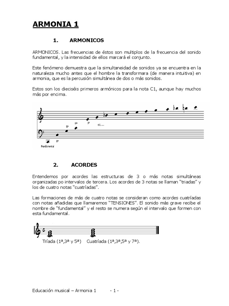 Fundamentos de Armonía Musical | PDF | Acorde (Música) | Armonía