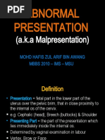Abnormal Fetal Lies and Presentations | PDF | Childbirth | Fetus
