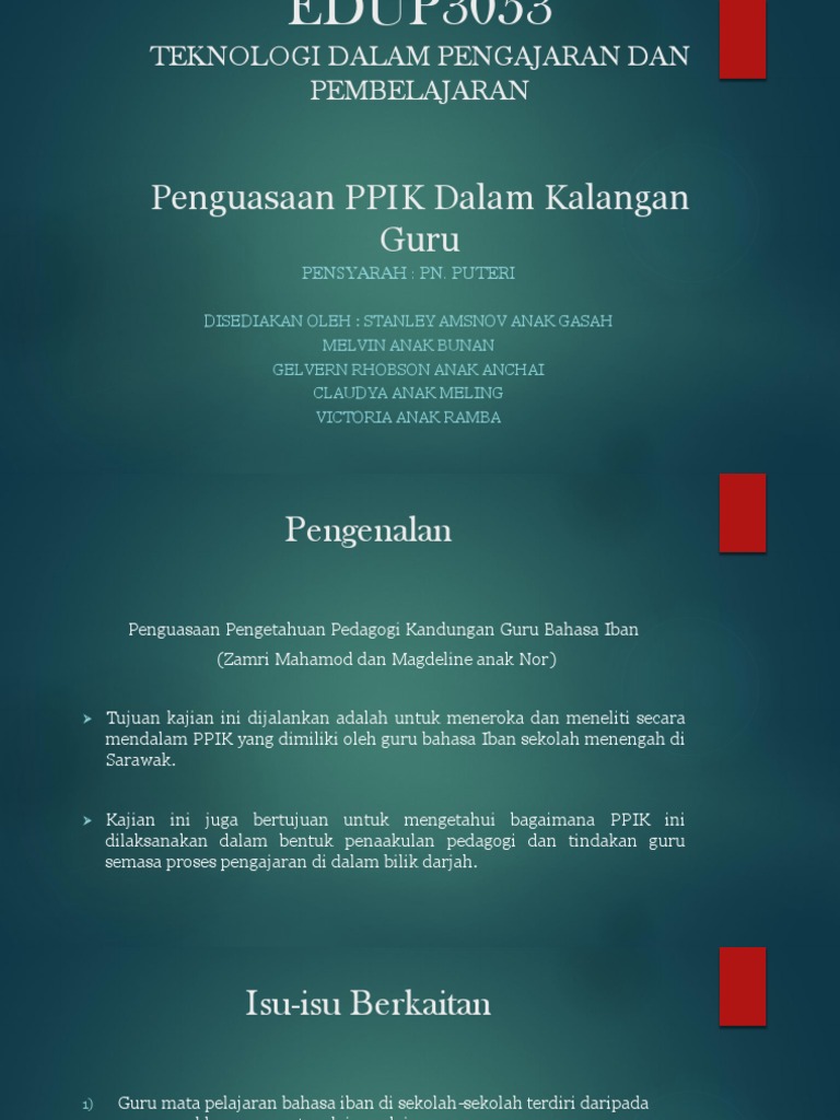 Edup3053 - Teknologi Dalam Pengajaran Dan Pembelajaran | PDF