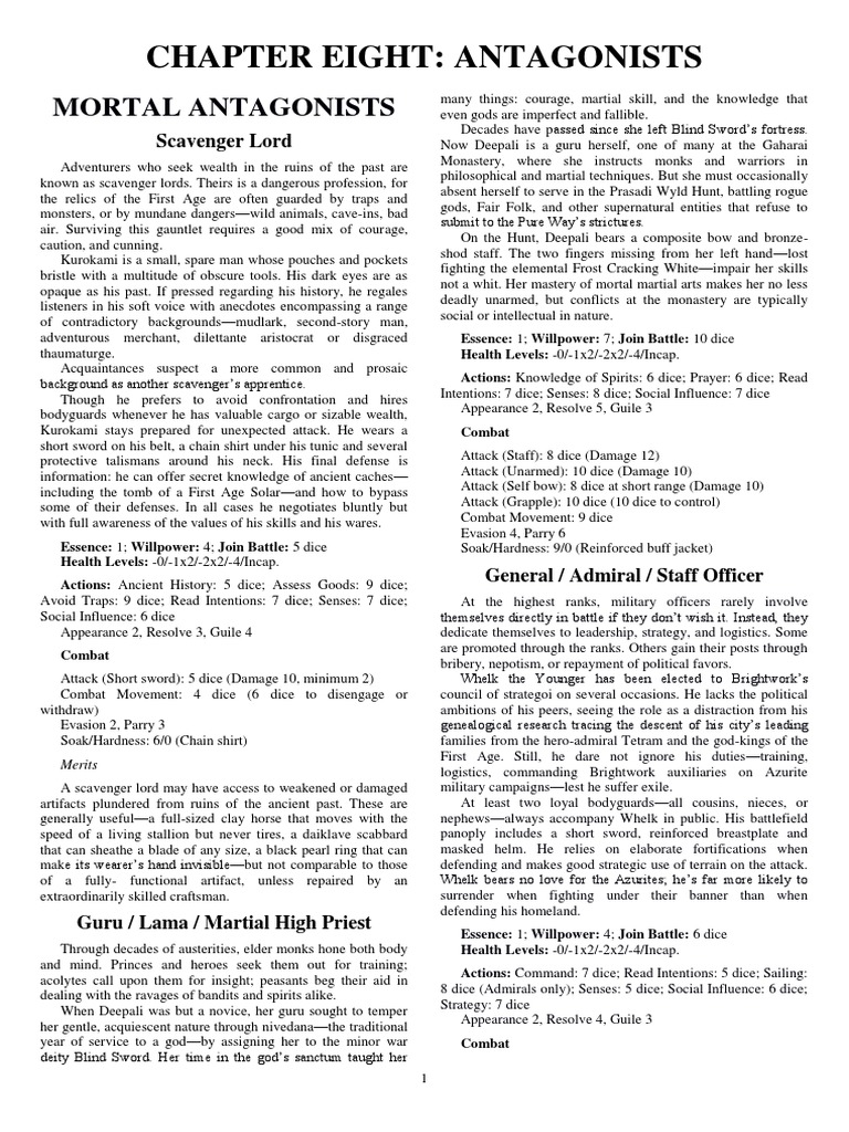 Exalted 3ed Core - Rules - Removed Parts v1 | PDF | Ghosts | Sun