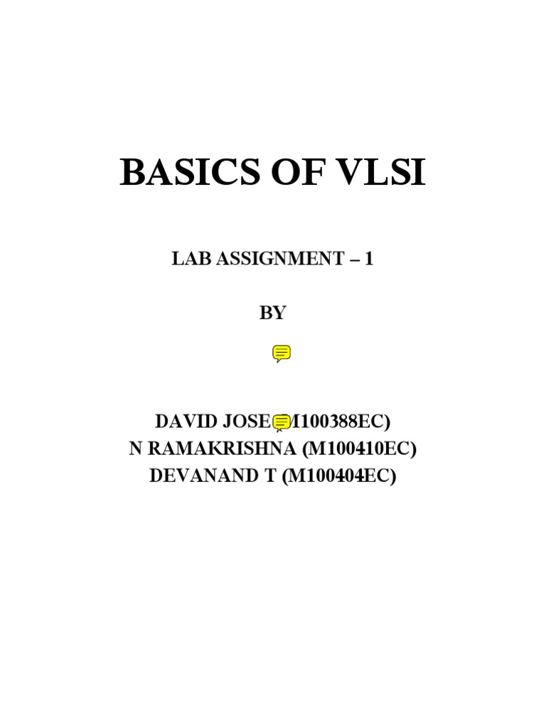 Basics of Vlsi: Lab Assignment - 1 BY | PDF | Electronic Engineering | Electromagnetism