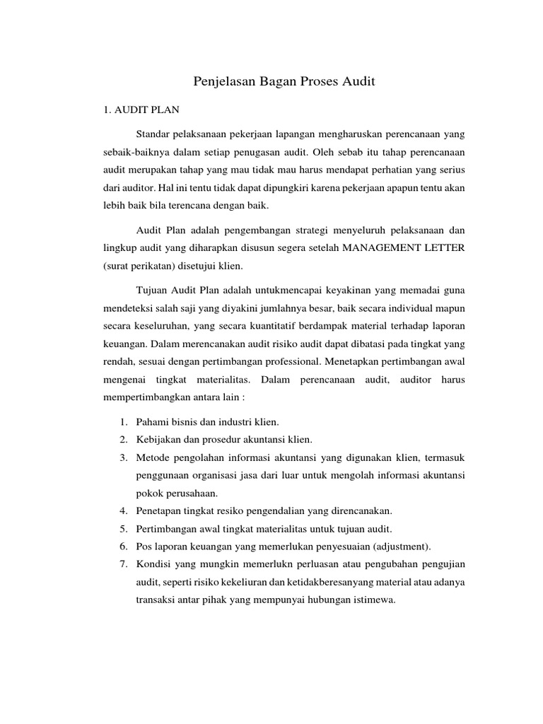 2984 - Penjelasan Siklus Proses Audit | PDF