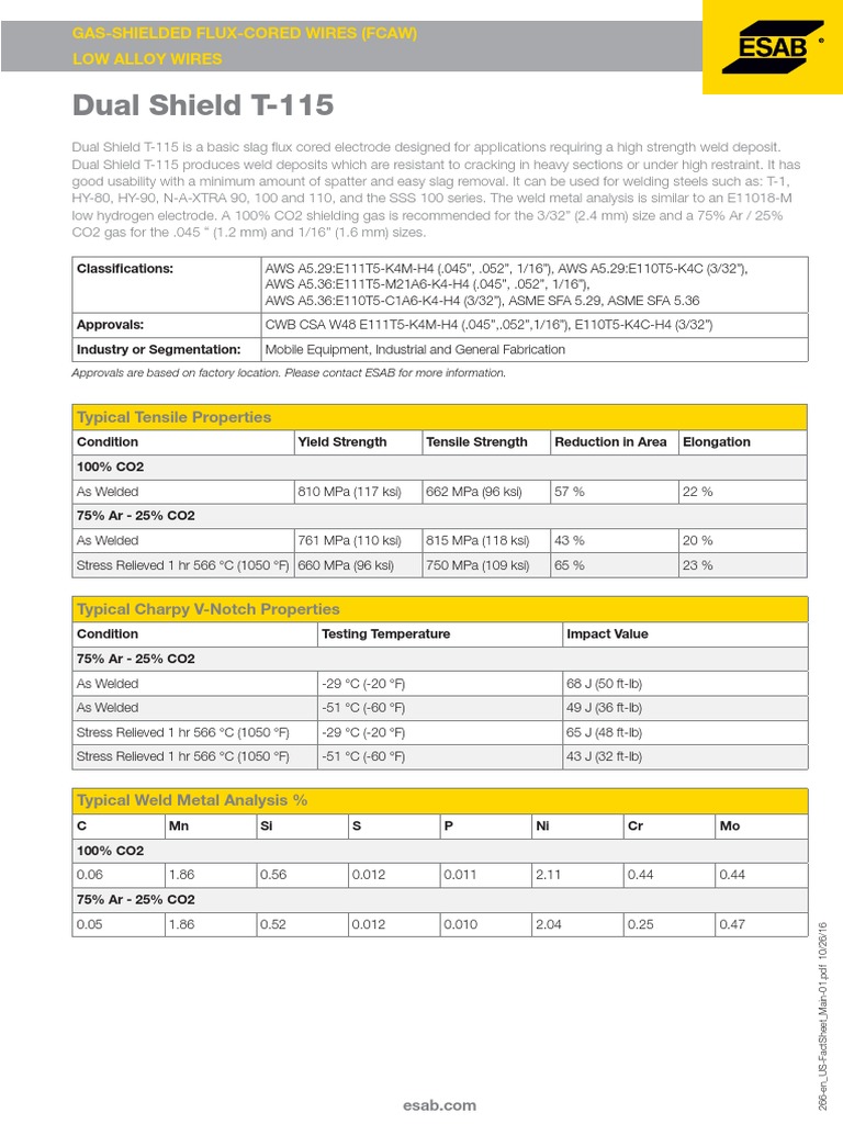 Tech Data Sheet: Dual Shield Ii 101H4M PDF Construction, 41% OFF