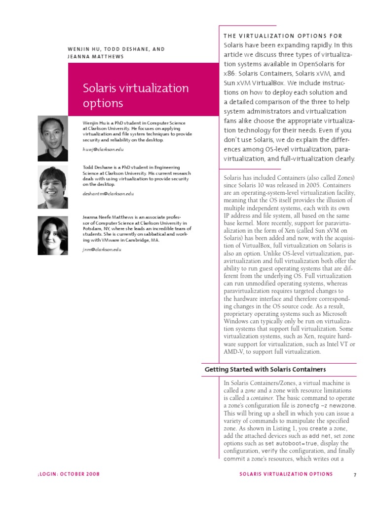 Sol Virtualization | PDF