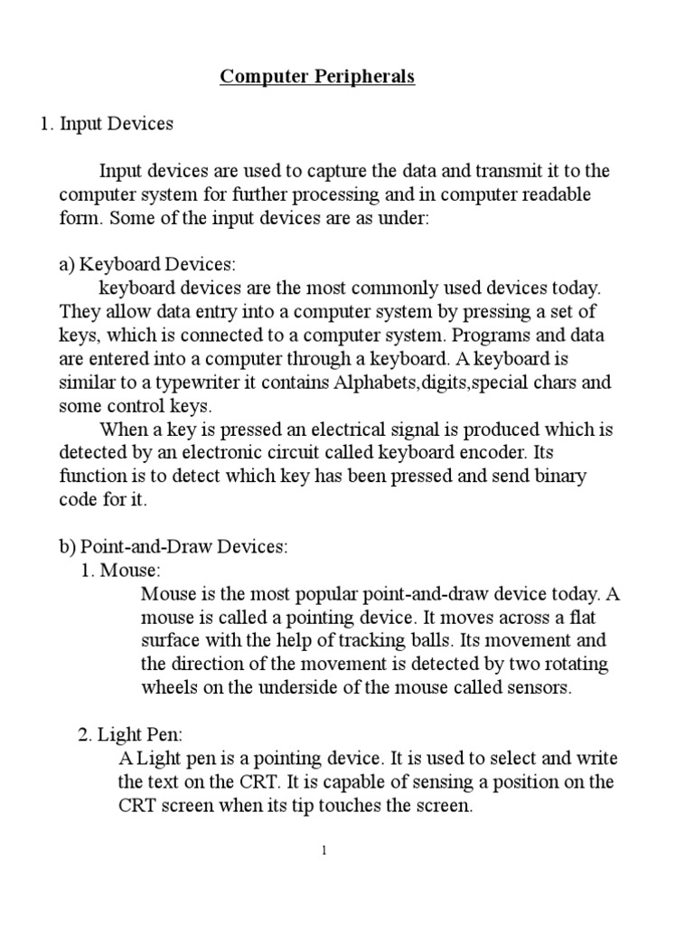 Computer Peripherals | PDF | Printer (Computing) | Image Scanner