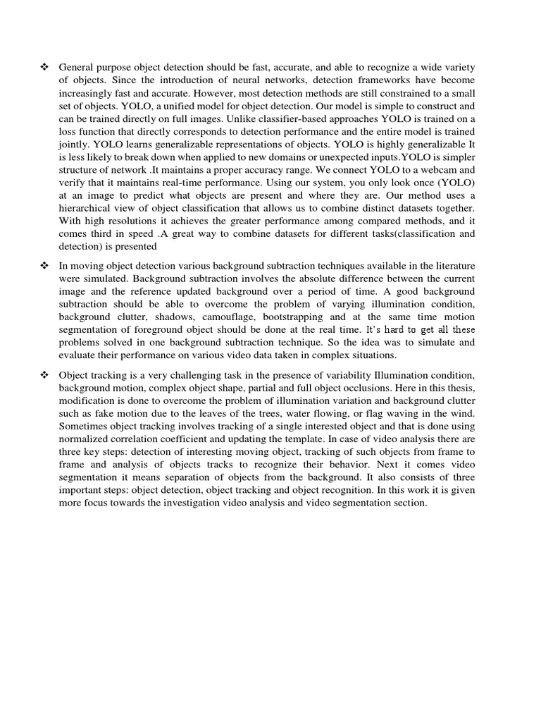 Object Detection | PDF | Computer Vision | Image Segmentation