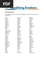 Vocabulary of Emotions | PDF | Subjective Experience | Behavioural Sciences