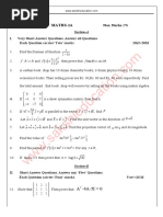 MATHS - 1A Chapter Wise Important Questions For IPE | PDF | Function (Mathematics) | Mathematics