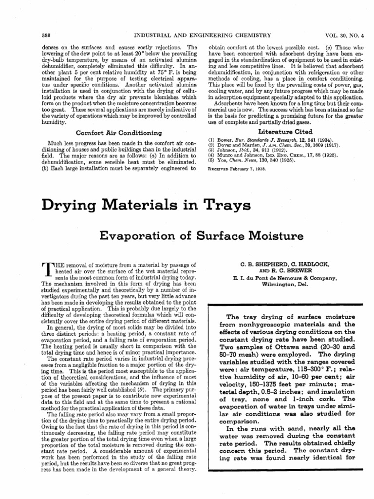 Materials: Drying in Trays | Download Free PDF | Heat Transfer | Humidity