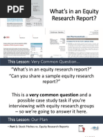Equity Research Report Overview | PDF | Securities Research | Investing