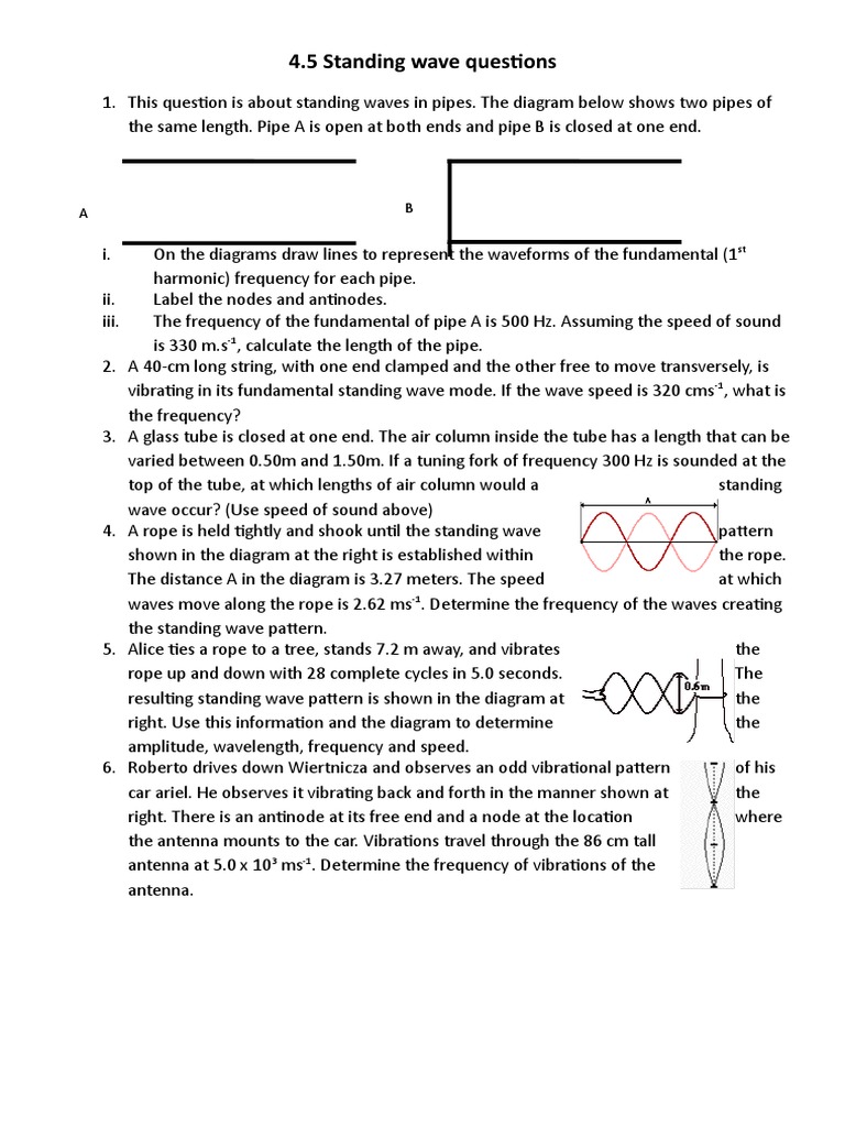 4.5 Standing Wave Questions | Download Free PDF | Waves | Frequency