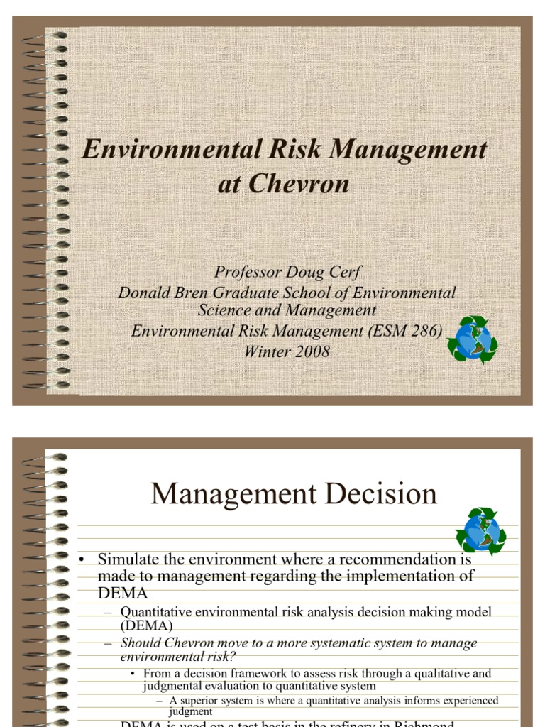 Chevron Environmental Risk Management | PDF | Risk | Risk Management