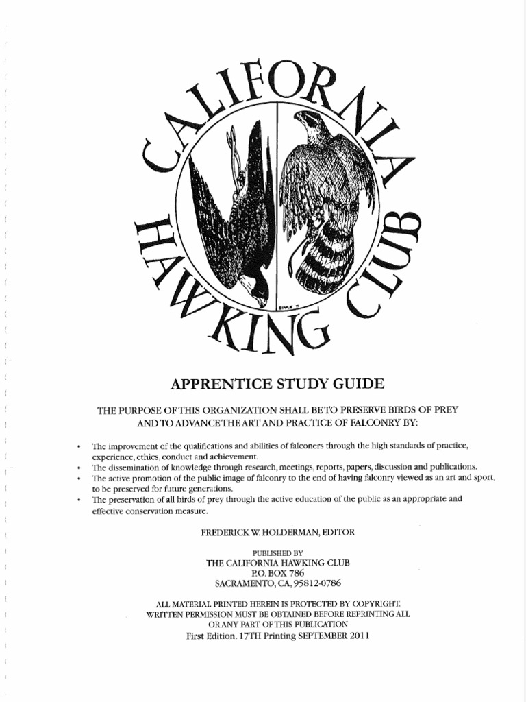 California Hawking Club Test Guide | PDF | Falconry | Birds Of Prey