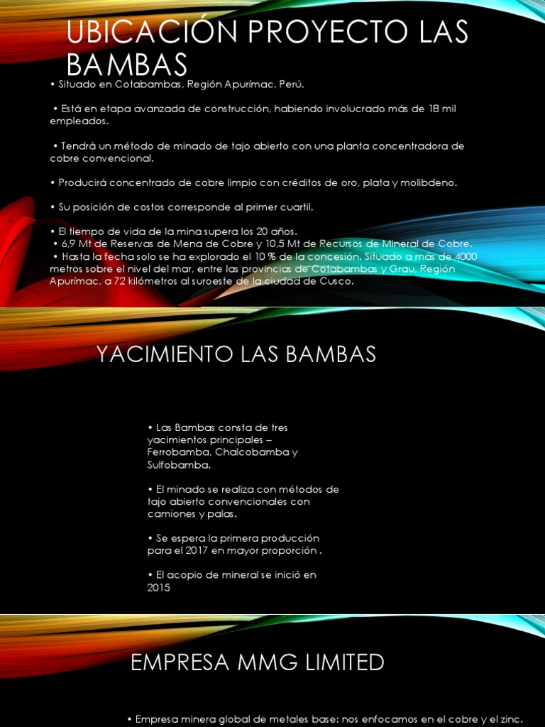 Ubicación Proyecto Las Bambas | PDF | Cobre | Minería