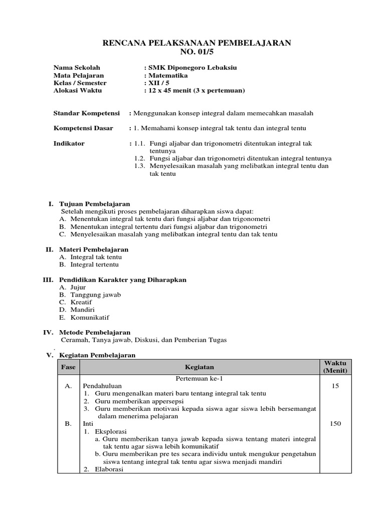 RPP Integral PDF | PDF