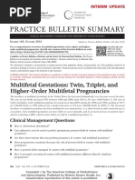 Acog Practice Bulletin Summary: Multifetal Gestations: Twin, Triplet ...