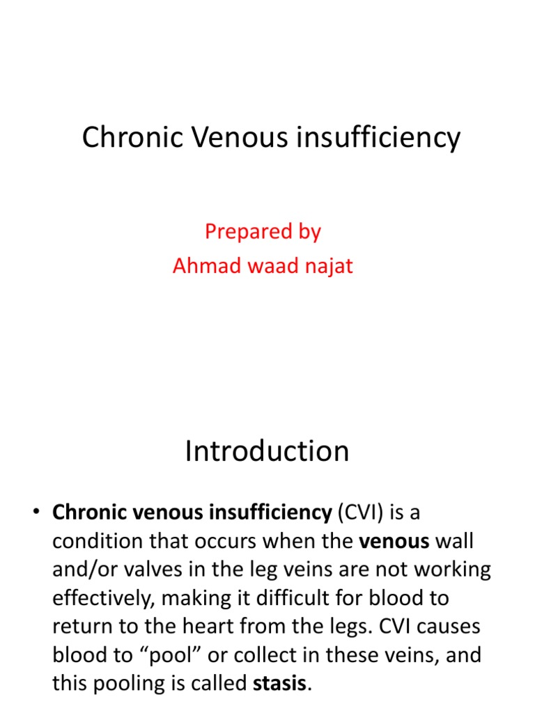 Chronic Venous Insufficiency | PDF