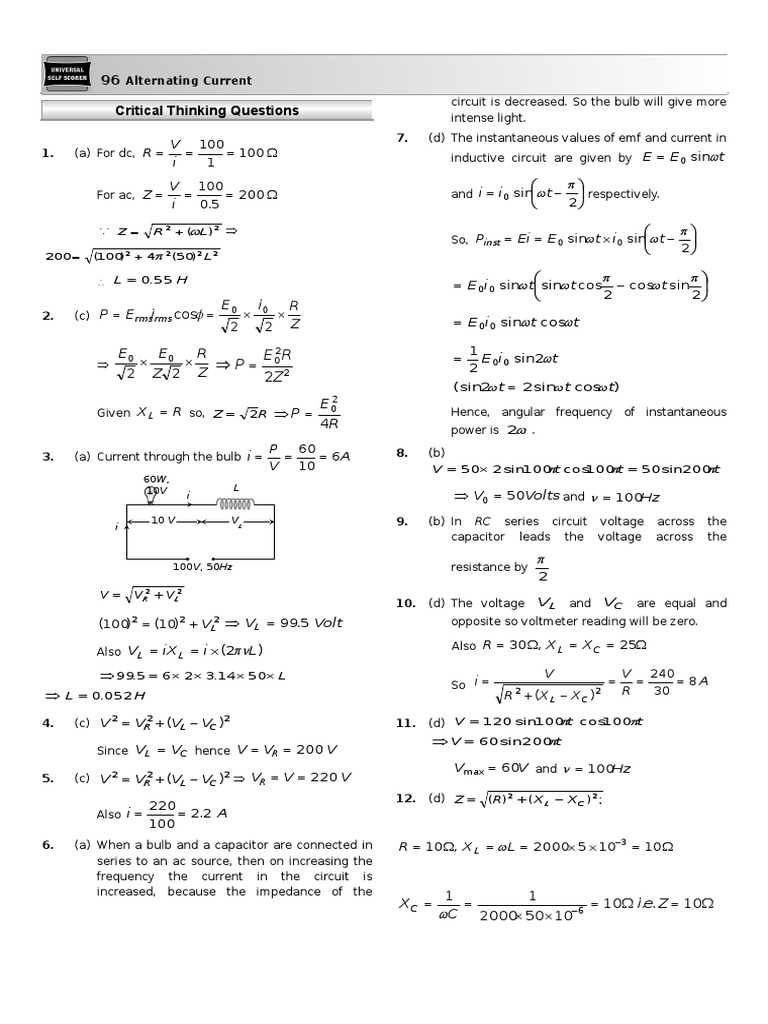Analysis of Power and Impedance in AC Circuits | PDF | Inductance | Capacitor