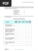 Leadership Style Questionnaire | PDF | Leadership | Questionnaire
