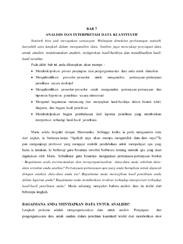 Analisis Dan Interpretasi Data Kuantitatif | PDF