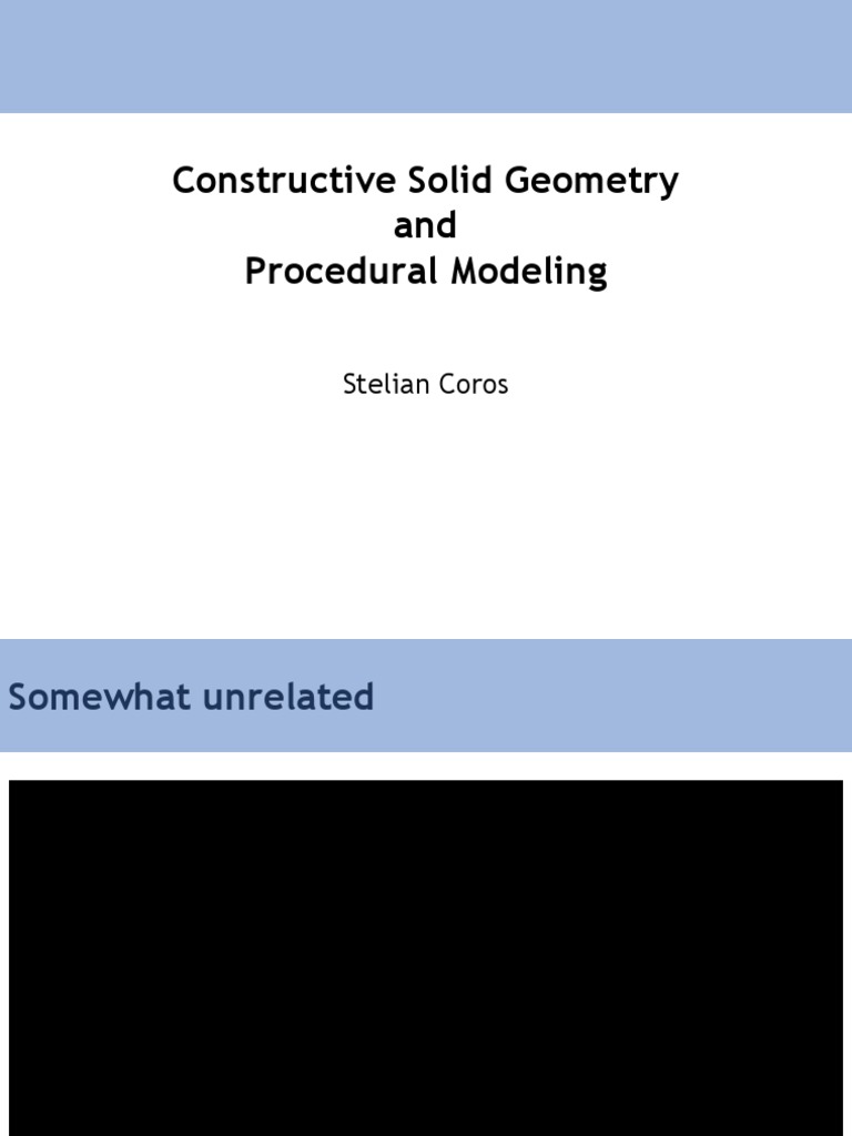 05 CSG Procedural | PDF | Geometry | Scientific Modeling