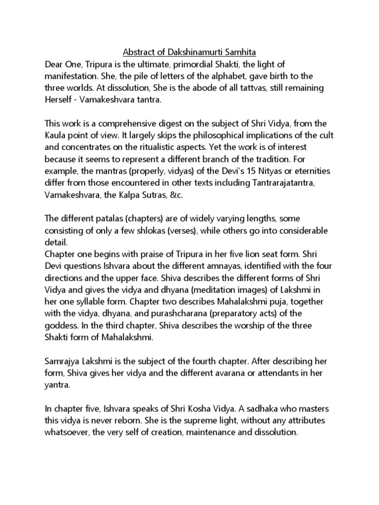 Comprehensive Digest on Shri Vidya Rituals and Concepts from a Kaula ...