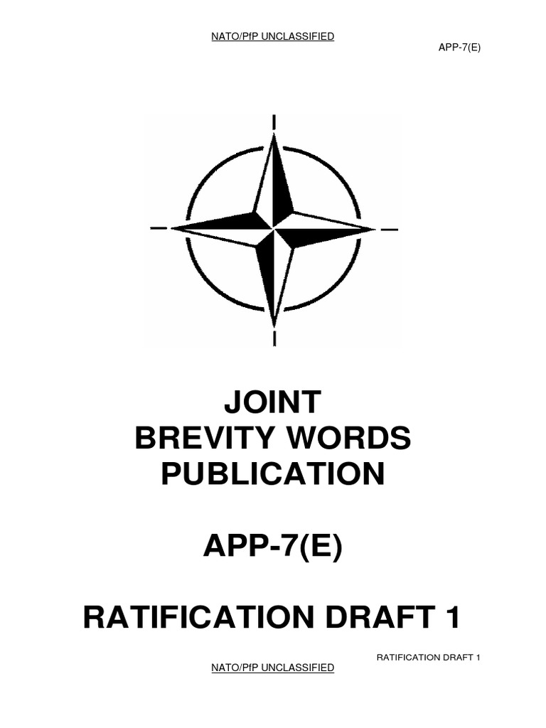 NATO Joint Brevity Words Guide | PDF | Electronic Warfare | Anti ...