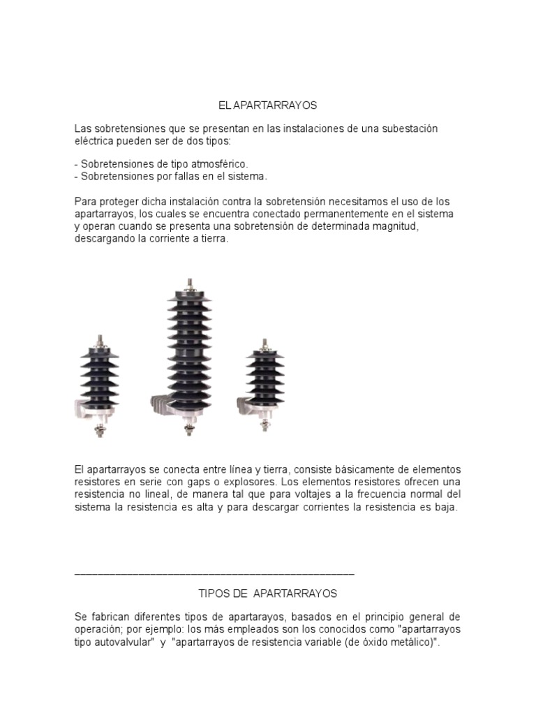 El Apartarrayos | PDF | Resistencia Eléctrica y Conductancia | voltaje