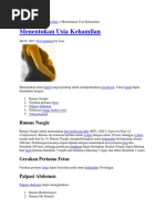 Tinggi Fundus Uteri Atau TFU Menurut MC Donald | PDF