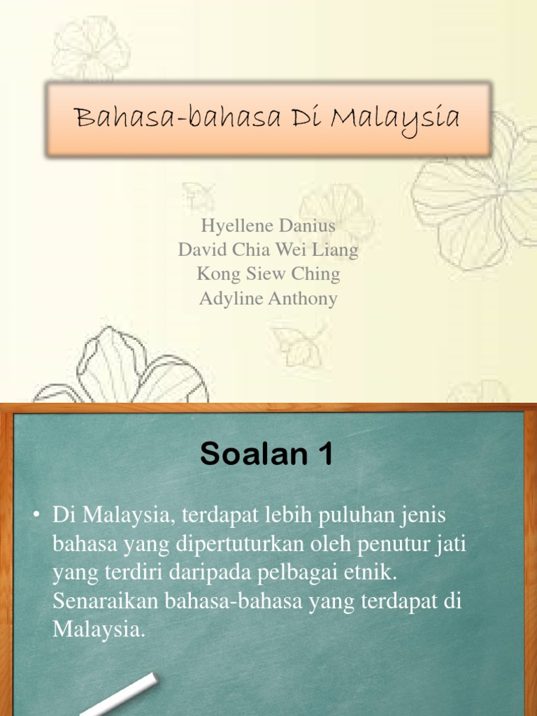 Bahasa-Bahasa Di Malaysia | PDF