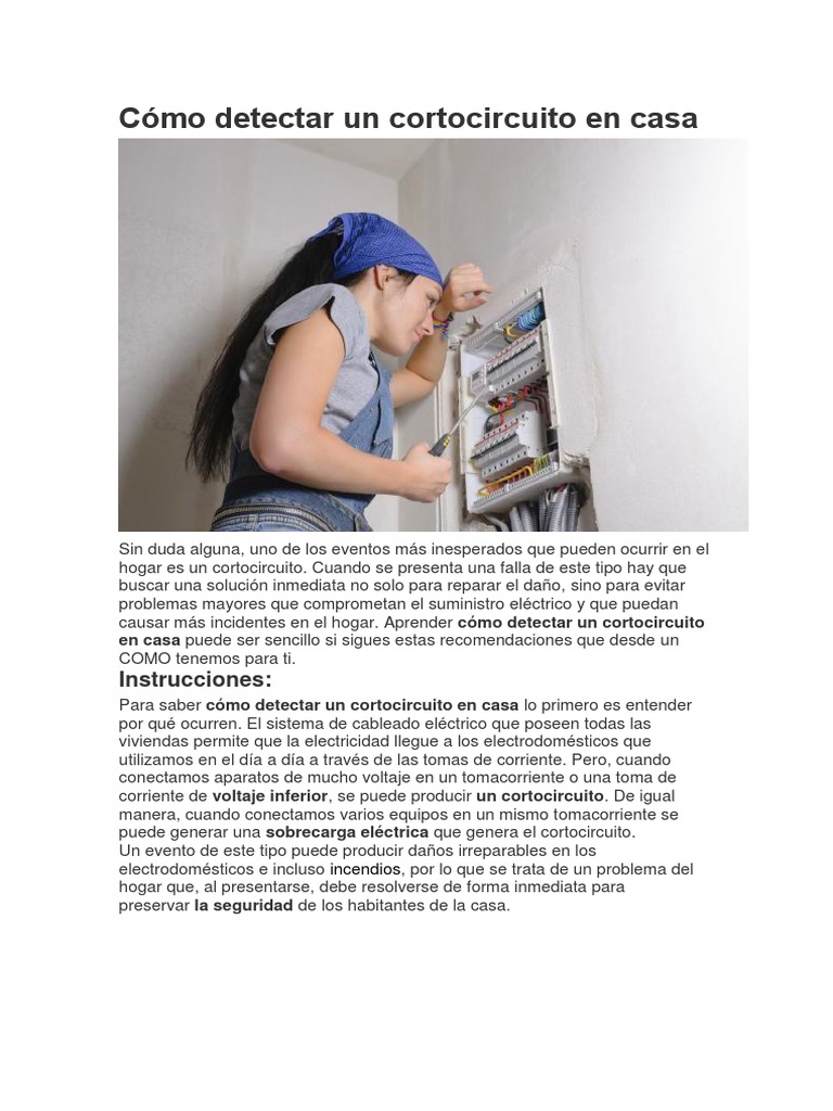 Cómo Detectar Un Cortocircuito en Casa | PDF | Electricidad | Electromagnetismo
