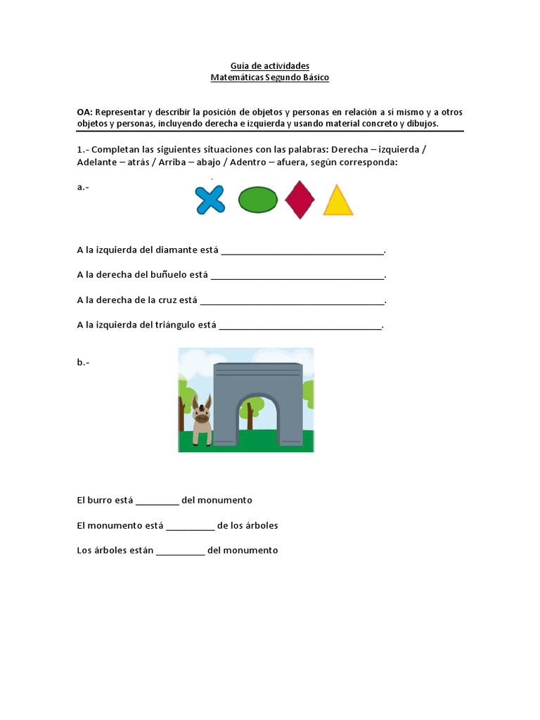 Guía de Posiciones de Objetos | PDF