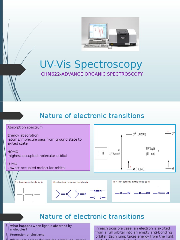 UV-Vis Spectroscopy: Chm622-Advance Organic Spectros | PDF | Ultraviolet–Visible Spectroscopy ...