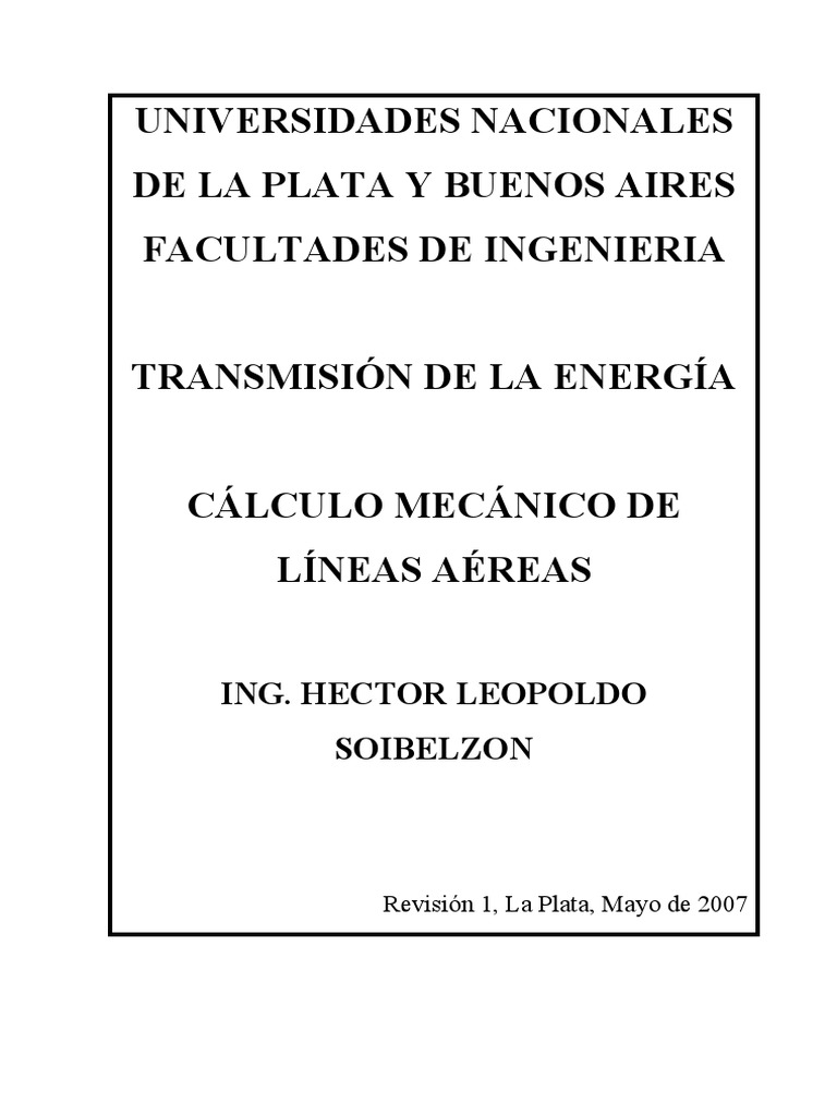CALCULO MECANICO DE LINEAS DE TRANSMISION (Parte 1 de 4) PDF | PDF | Aluminio | Acero