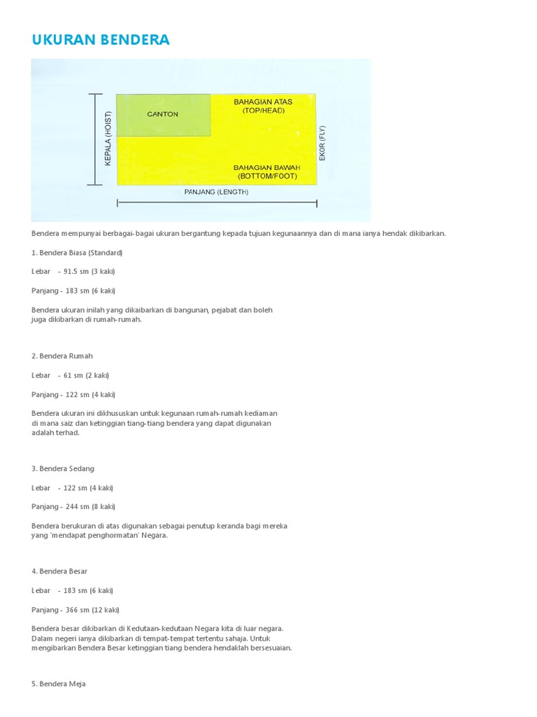 Ukuran Bendera | PDF